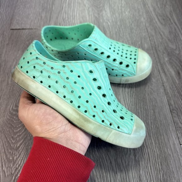 Native Shoes | Shoes | Native Jefferson Glow C3 Turquoise Blue Slip On ...